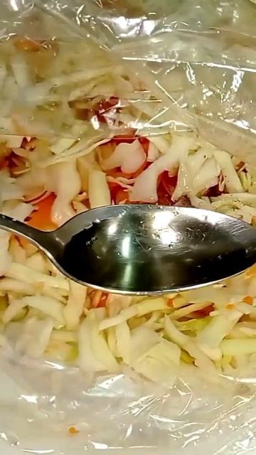 Капуста с курицей в рукаве для запекания в духовке, рецепт, #shortsvideo