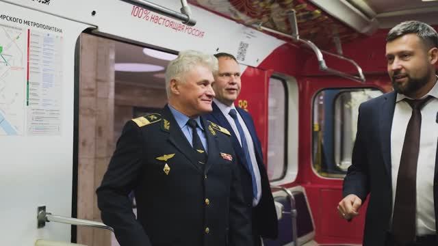 Запуск тематического поезда посвященного Нижегородской области в метрополитене города Новосибирск