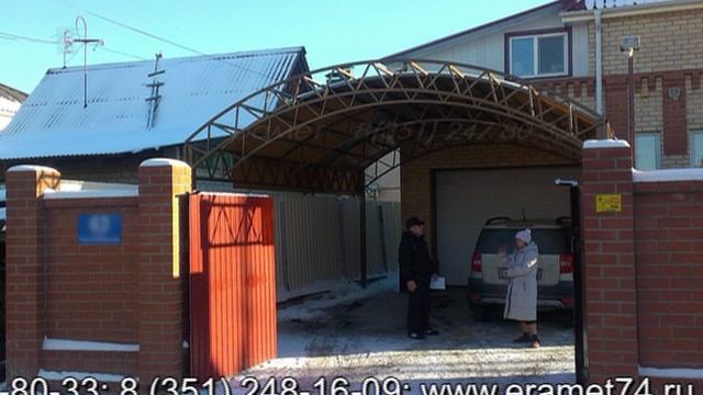 навес из поликарбоната в Челябинске 8