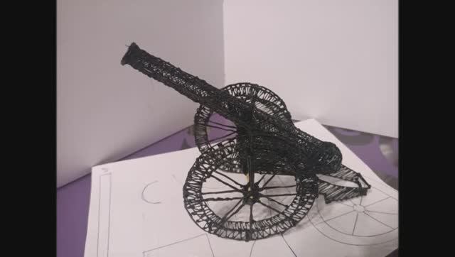 пушка 3д ручкой. рисуем 3D ручкой#моделирование#