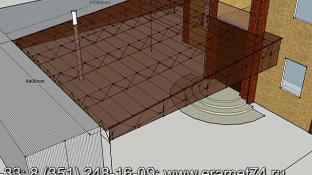 навес из поликарбоната в Челябинске 7