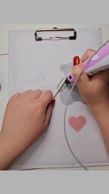 Рисуем мишку Тедди 3д ручкой.