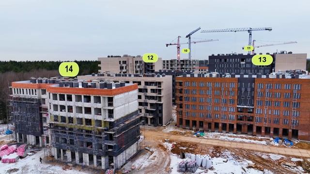 ЖК "Никольский квартал Отрада" видео с коптера январь 2025