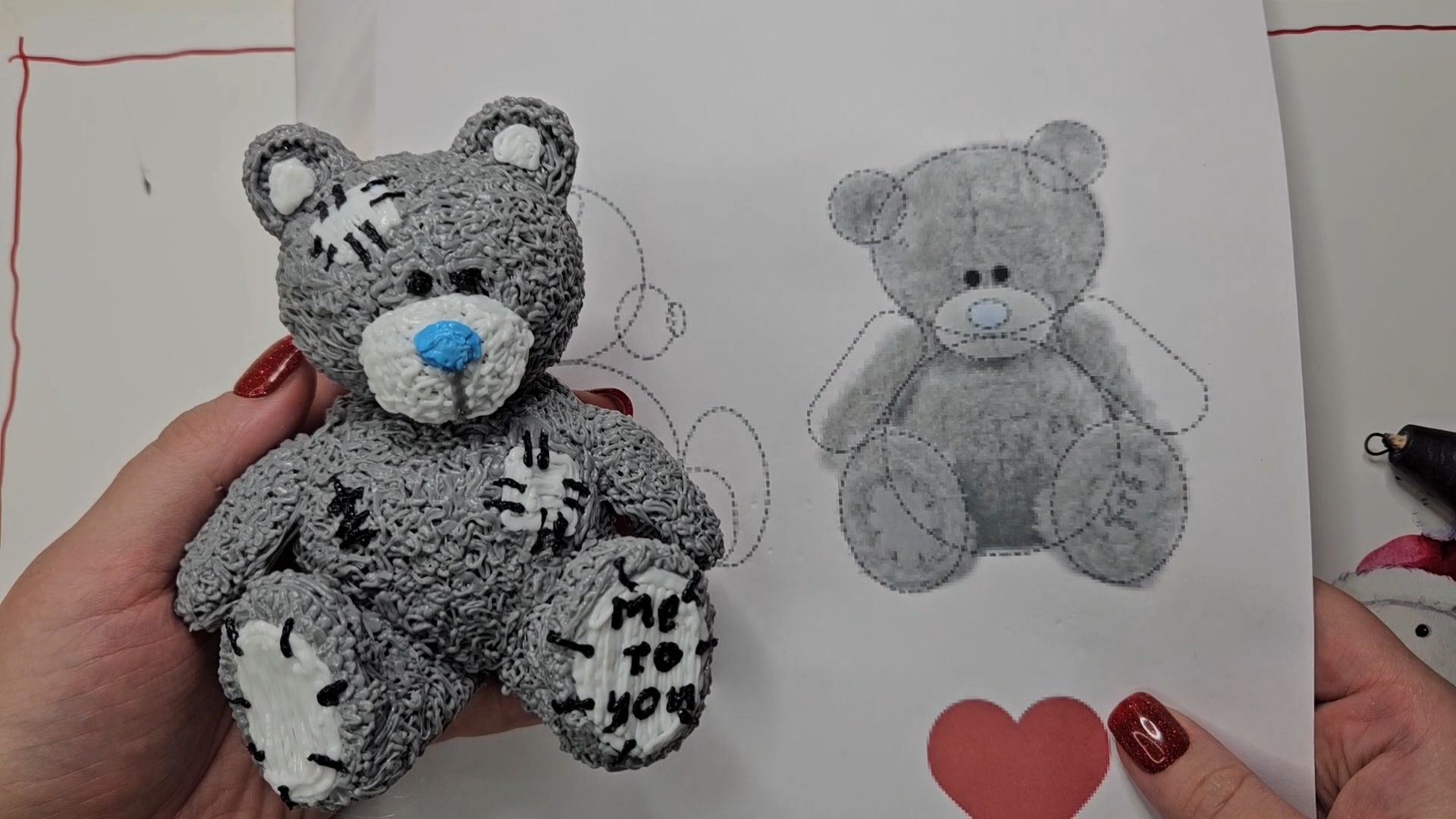 Как нарисовать 3д ручкой объёмного мишку? Мишка Тедди.