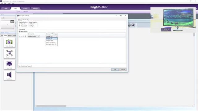 Сетевые медиаплееры Brightsign. Включение и отключение видеопанелей