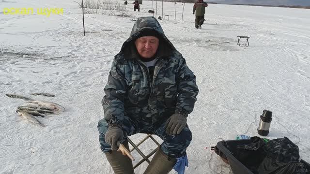 Рыбалка на льду, ловим щуку.