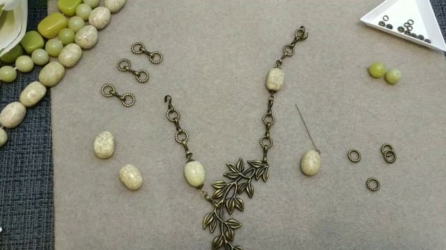 Опять  ЛИЗАРДИТ!  Мастер-класс  КОЛЬЕ с бронзовой фурнитурой  Архивное видео. 04.10.21.  №72