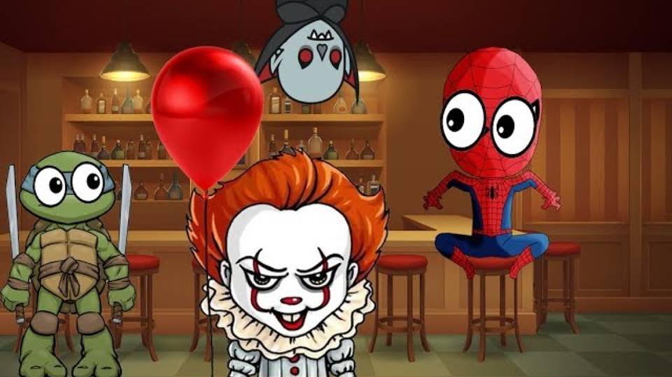 ВАМПИР! КЛОУН ПЕННИВАЙЗ проклятый! СТРАШИЛКИ для детей. СПАЙДЕР и НИНДЗЯГО!