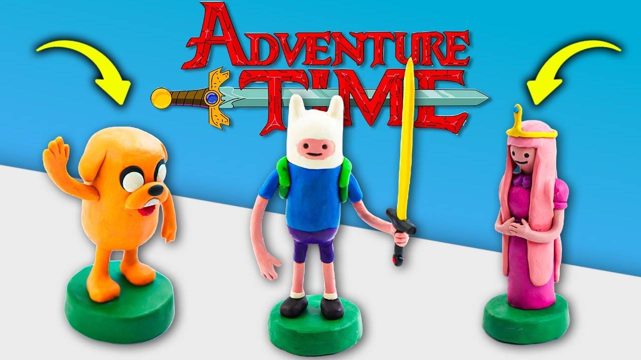 ВРЕМЯ ПРИКЛЮЧЕНИЙ! Лепим Финна, Джейка и Принцессу Жвачку!