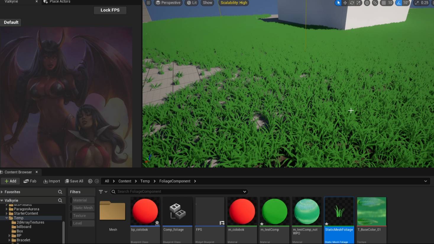UE 5 - Contact Shadow, оптимизация мелкой растительности, контактные тени.