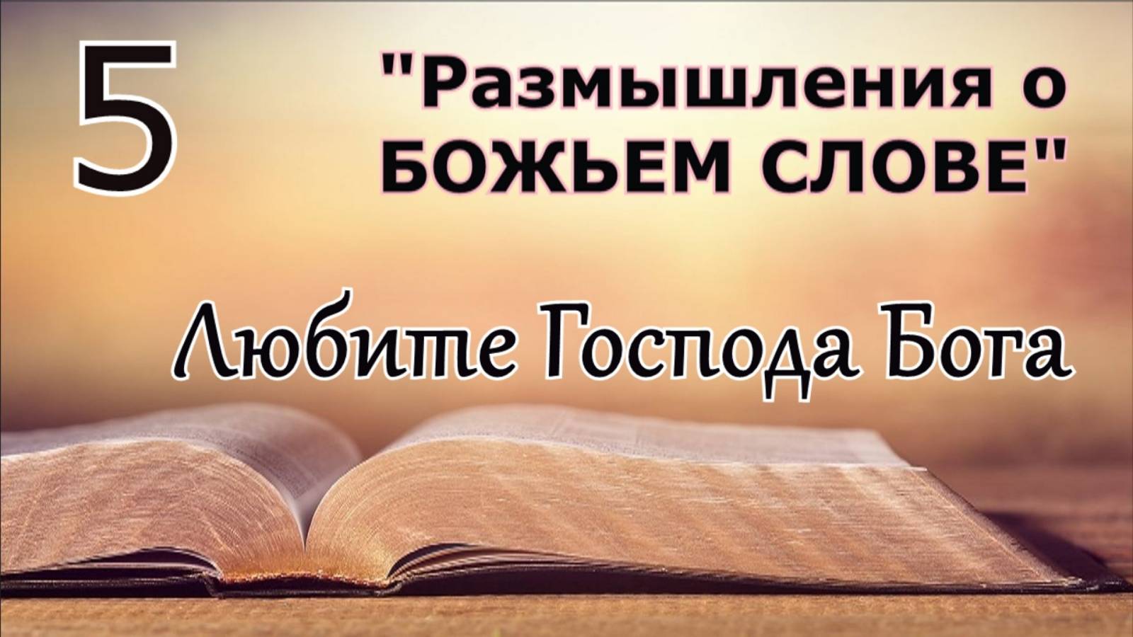 "Размышления о Божьем Слове." - 5 - "Любите Господа Бога."