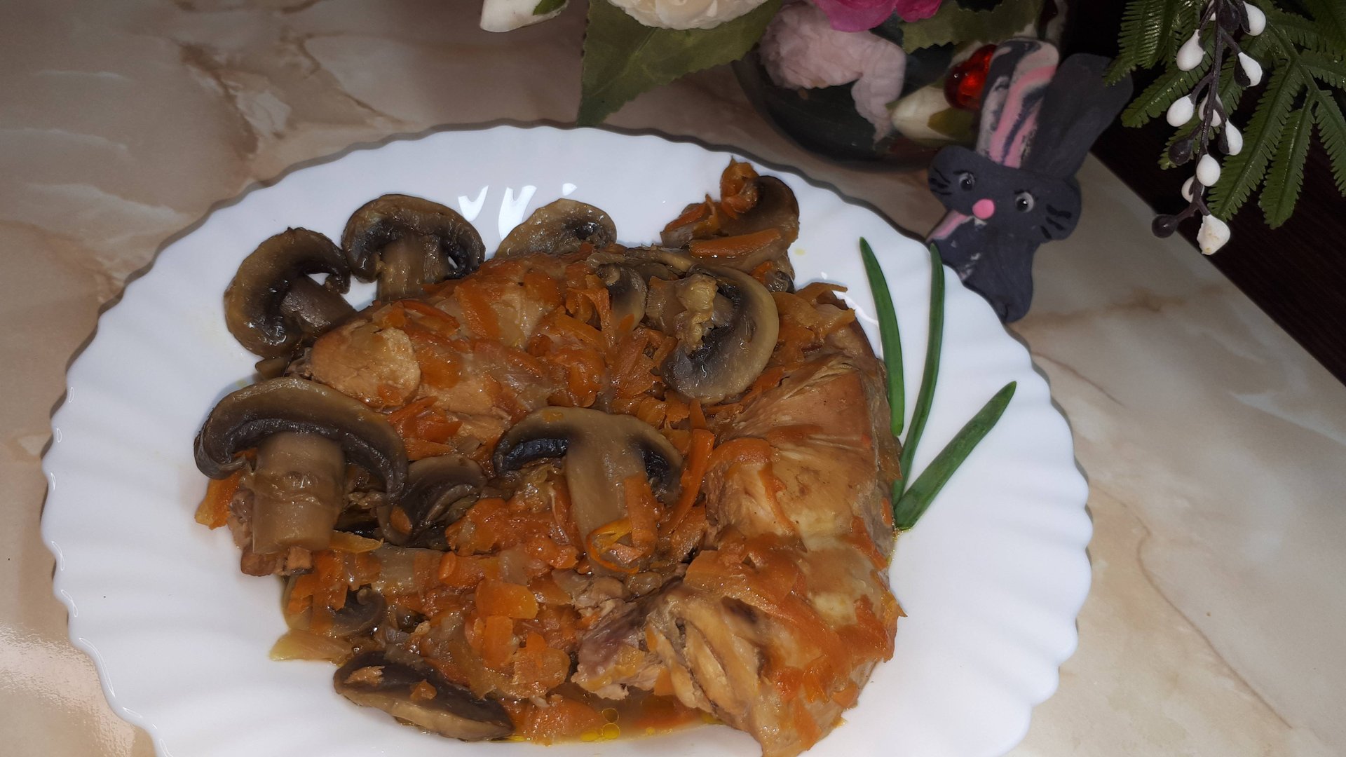 Тушеный кролик в пиве в афганском казане.Вкусная минутка от Натали.
