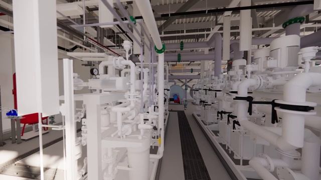 BIM модель водогрейной котельной