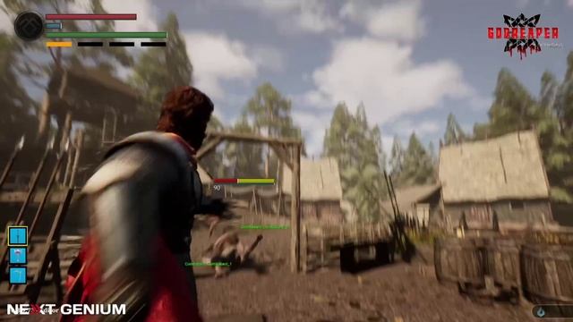 Демонстрация механики обращения с большим щитом - Godreaper