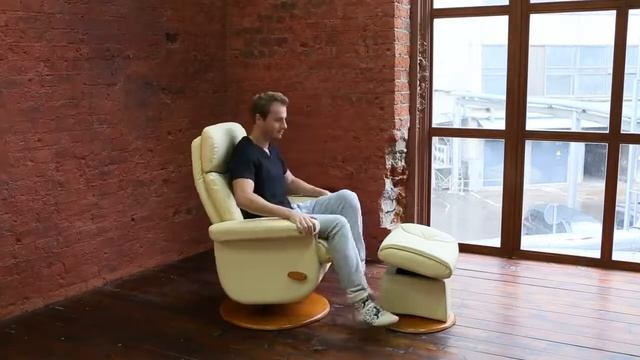 Кожаное кресло качалка Falto Мастер