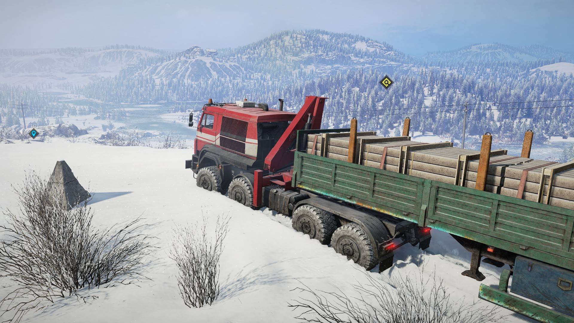 Мод "Свободная камера" для SnowRunner.