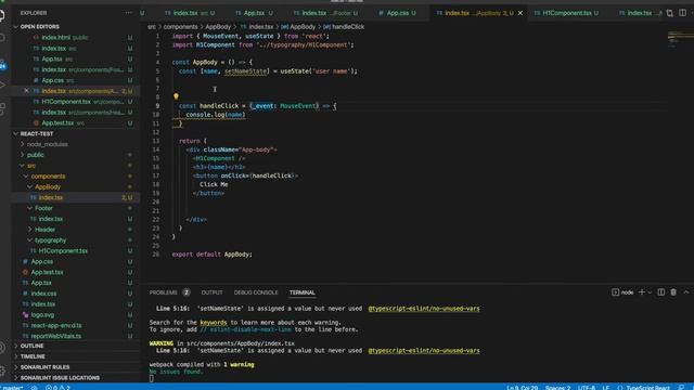 React js with Typescript Tutorial Series #7 Usage of useState hook