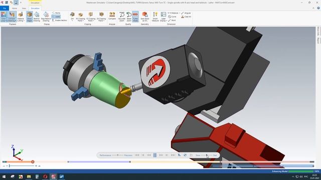 ТОЛЬКО ВИДЕО! Симуляция в модуле Токарно - фрезерной обработки в MasterCAM 2022. Часть 3