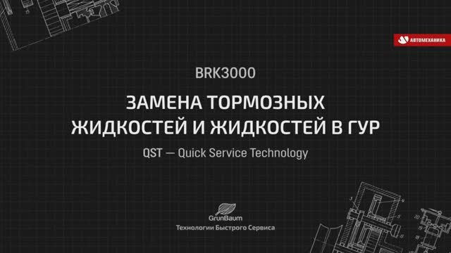 Установка для замены технических жидкостей в тормозных системах и ГУР GrunBaum BRK3000