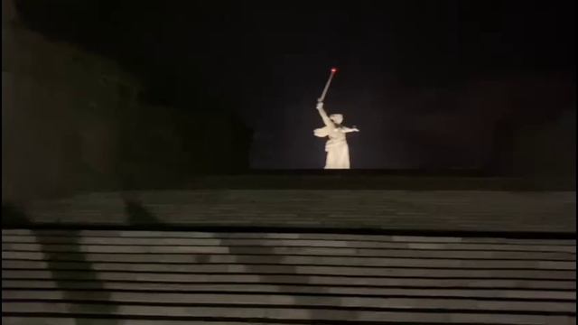 Мамаев курган. Вечер. Волгоград!  "Родина - мать зовет!"