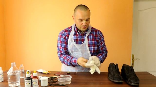 Уход и восстановление цвета туфель Tom Ford из спилка. Крем для замши.