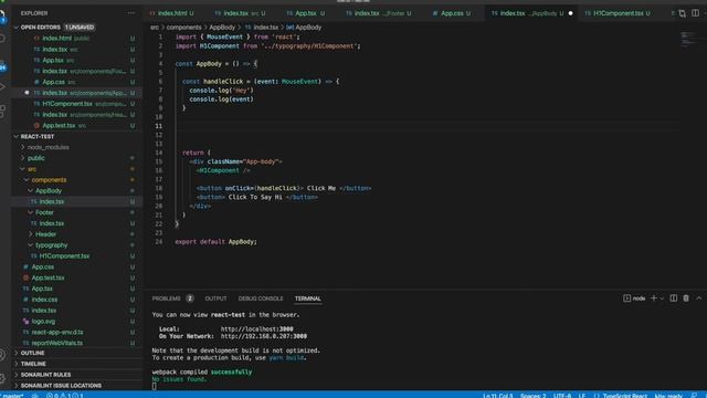 React js with Typescript Tutorial Series #6 Using Buttons and Click