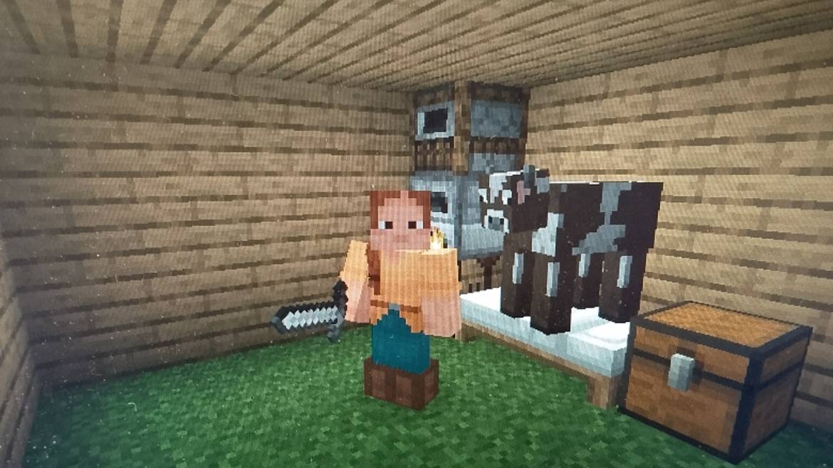 Выживание в плоском мире! В майнкрафте.