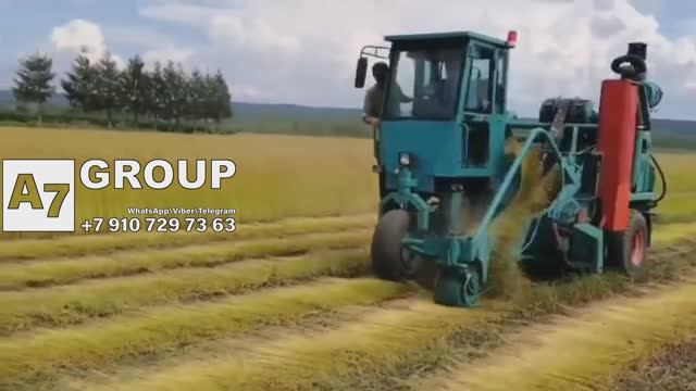 Самоходный переворачиватель для льна #техника  #лен #уборка