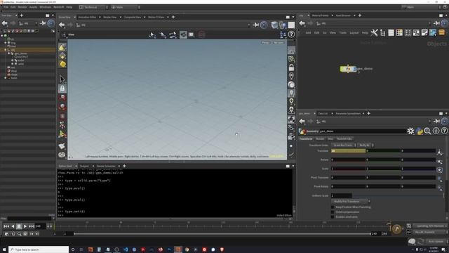 Выражения параметров Python в Houdini