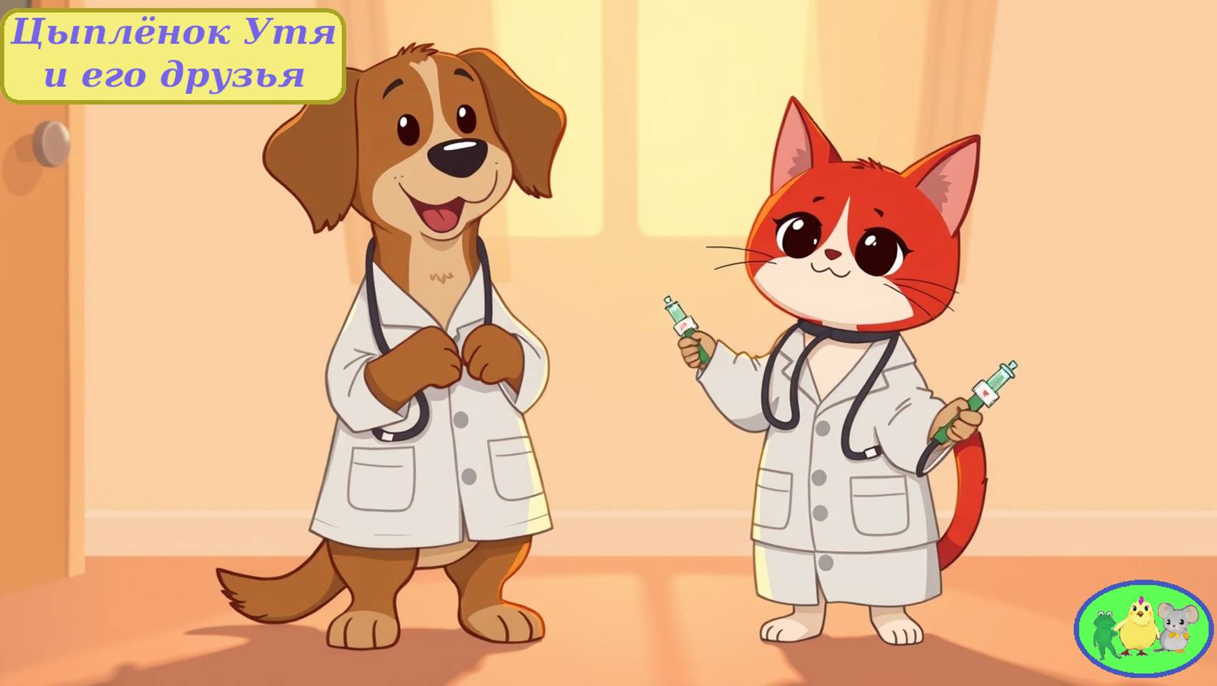 Цыплёнок Утя, мышка Нюра и лягушонок Баха. Сборник клипов.