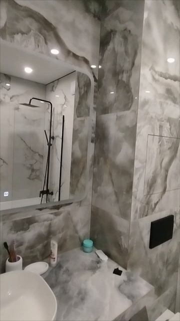 Обзор полностью готовой ванной комнаты. Работа выполнена октябрь 2024г.#shorts