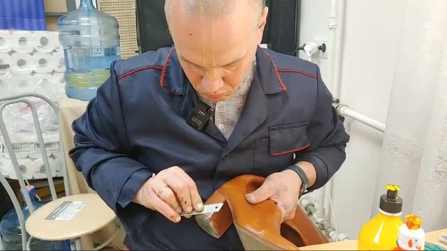 Как покрасить кожаные туфли из варана. RANGA live.