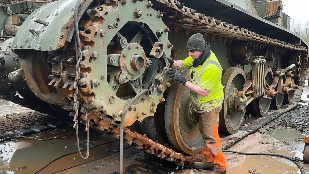 Мужчины полностью восстановили самый большой артиллерийский танк в мире