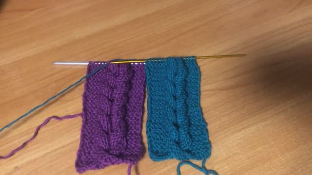 Оформление на ваши изделия спицами (объёмная коса)