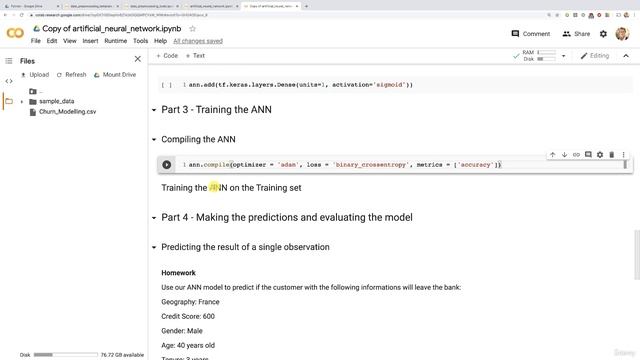 006 Step 4 - Compile and Train Neural Network Optimizers, Loss Functions --& Metrics