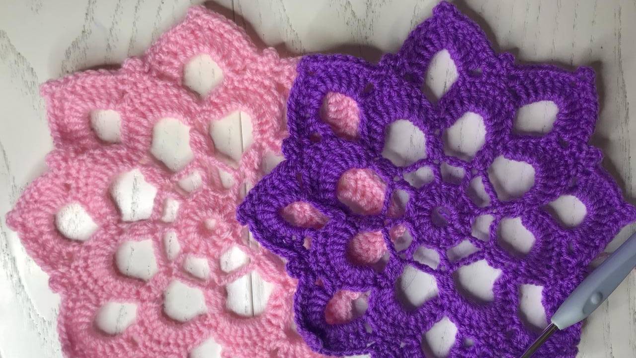 Цветочный мотив крючком | Ажурное вязание крючком для начинающих | Пошаговый Мастер - Класс