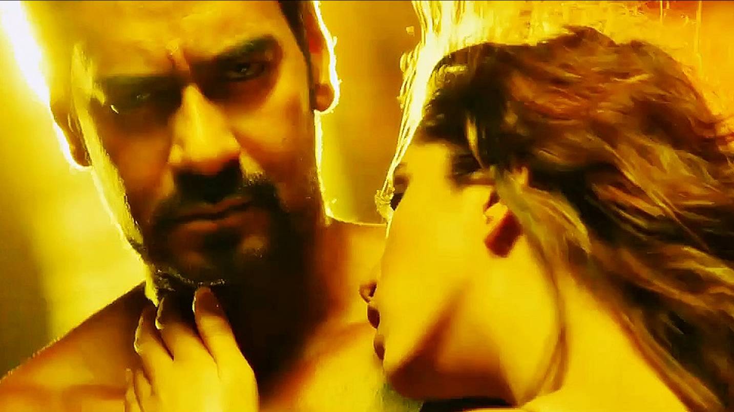 Аджай Девган и Манасви Мамгаи в боевике «Боевик Джексон / Action Jackson, 2014» Муз. фрагмент