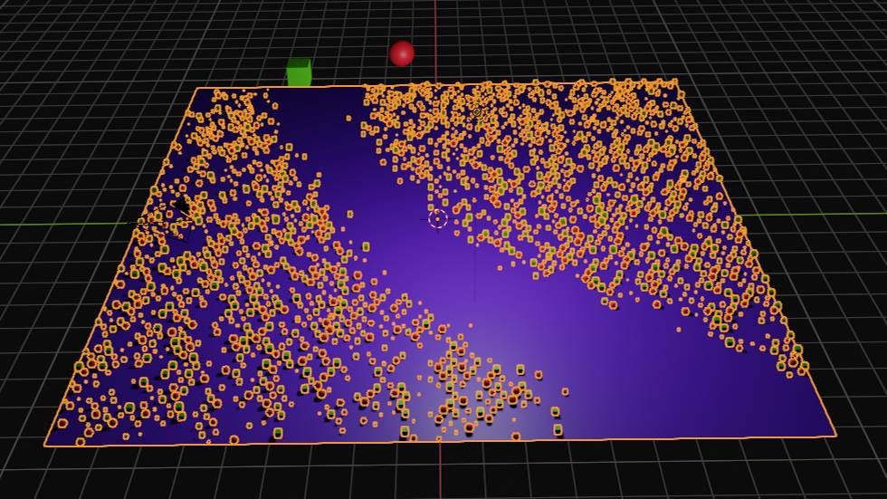 Распределение коллекции объектов по поверхности с помощью частиц. блендер 3д