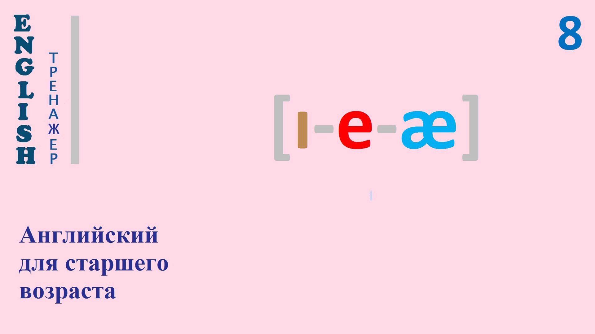 Английский язык c нуля ТРЕНАЖЕР 0.1.55.1 Фонетический практикум [ɪ-е-æ]  English