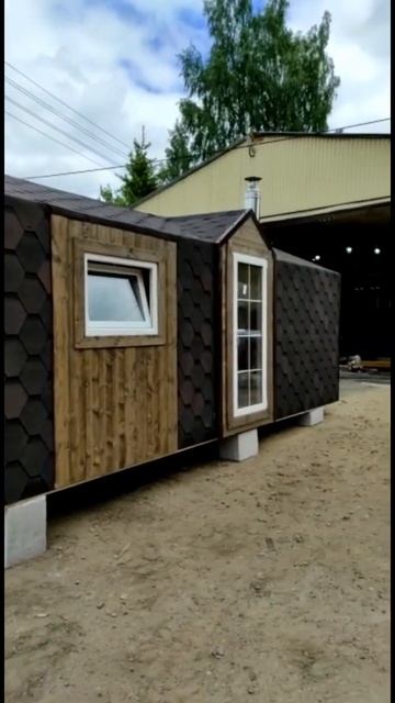 Мобильные бани Скандинавия с боковым входом от СПБбани www.spbbani.ru