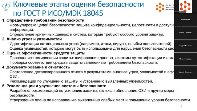 Стандарты в области ИБ. ГОСТ Р ИСО_МЭК 18045 Методология оценки БИТ (Таирова Арина, КИ20-02)