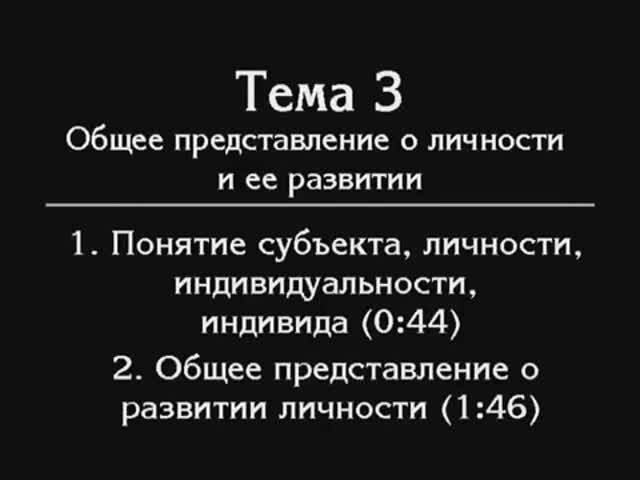 08 Субъект, индивид, личность