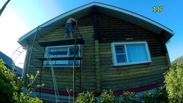 Покраска дома из ОЦБ