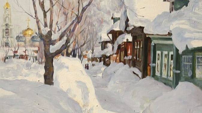Настоящая зима в живописных произведениях Николая Барченкова  ( 1918-2002 )