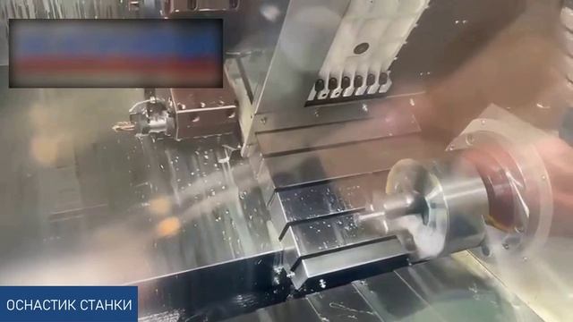 Токарный автомат с противошпинделем и приводным инструментом модель  YK-200M