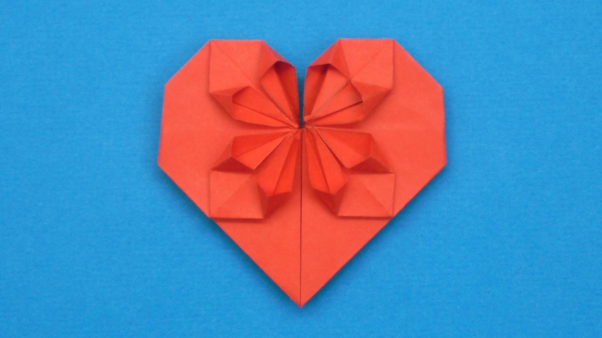 Как сделать Сердце из бумаги без клея | Оригами Сердечко с Узором своими руками