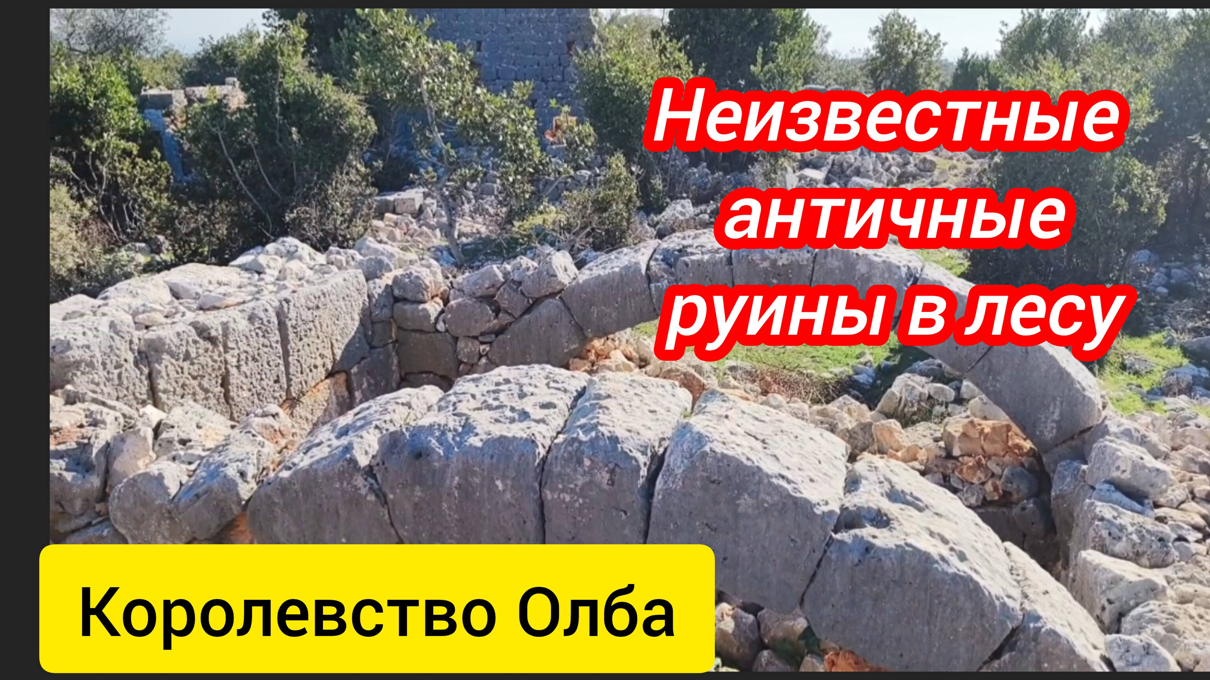 Неизвестные античные руины в лесу.