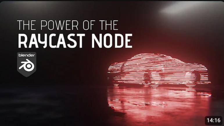 Световые лучи геометрических узлов Blender  [RaycastNode - это потрясающе!]