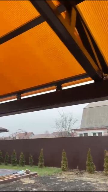 Арочный навес из поликарбоната в порошковой покраске 8м*8м