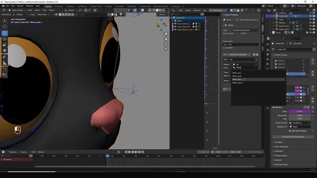 Моделирование_риггинг_и_анимация_черного_котика_от_FlyCat_Blender